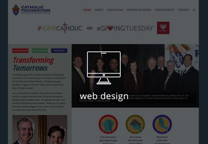 New Orleans Web Design Project: Catholic Foundation Archdiocese | MDG