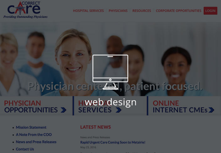 Health Services Website Design by MDG, Covington (New Orleans) LA